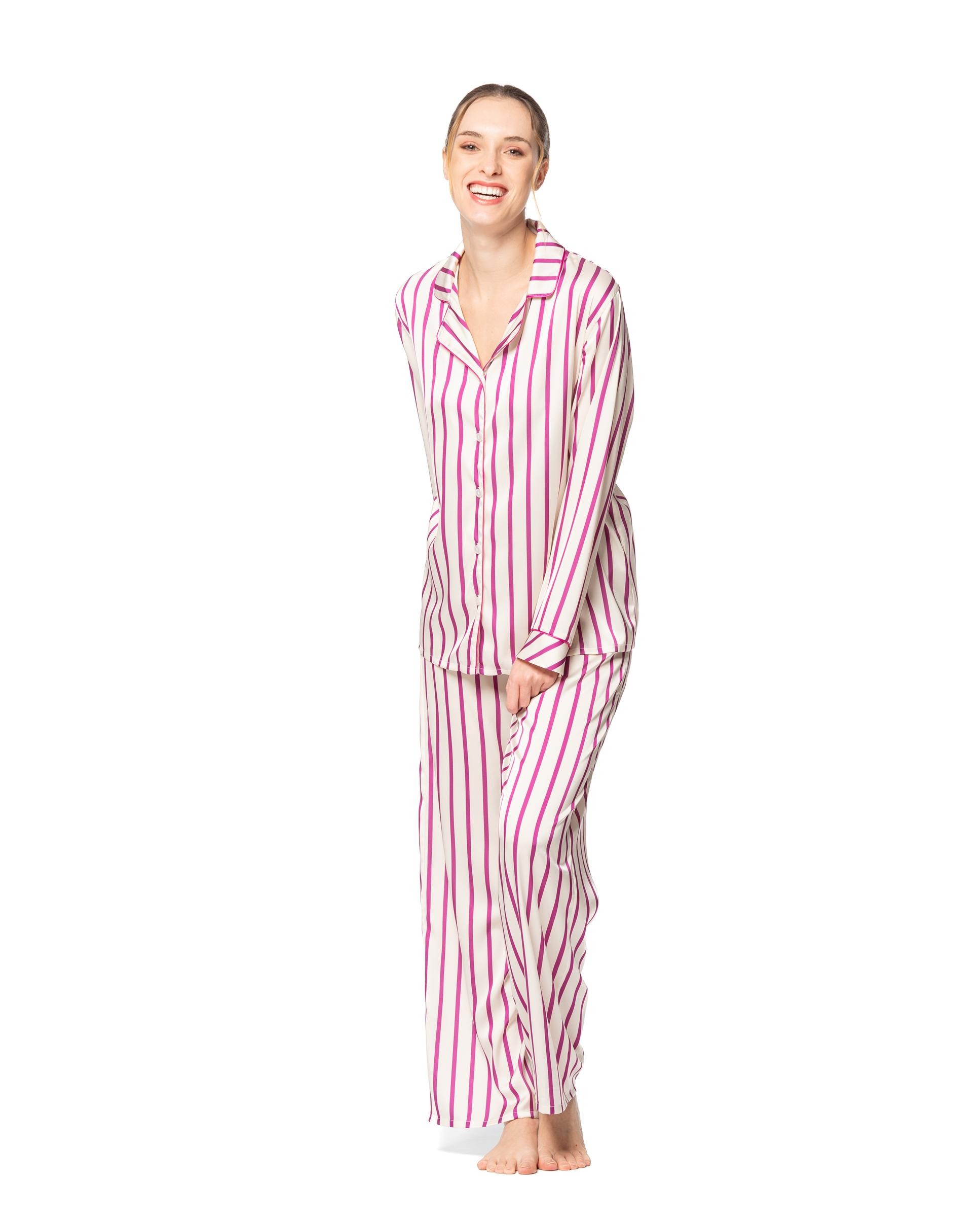 Pyjama en satin avec col à revers pour femme | Egatex